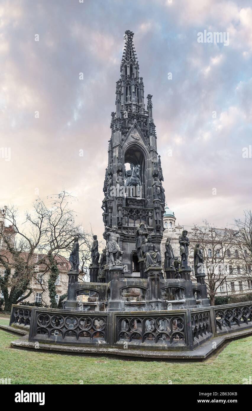 Gothic Monument to Emperor Franz I in Prague Stock Photo - Alamy