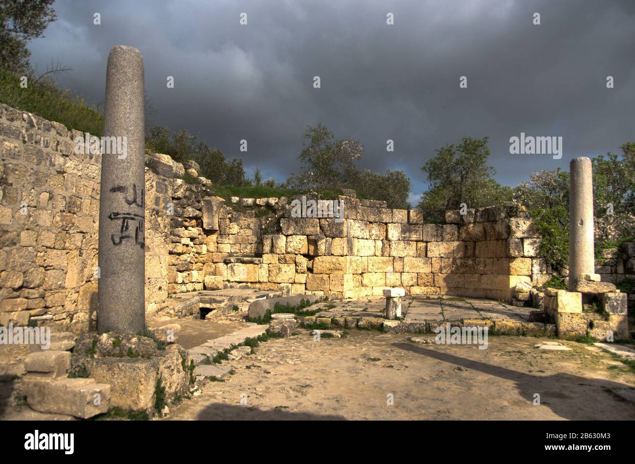 Sebastia ancient israel excavation on palestinian territory Stock Photo ...