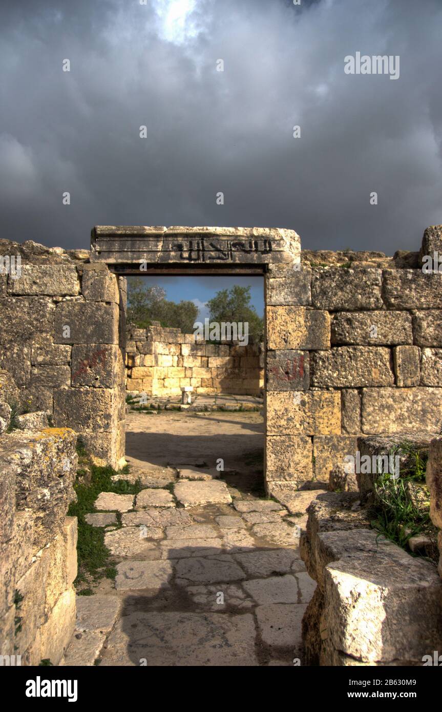 Sebastia ancient israel excavation on palestinian territory Stock Photo ...