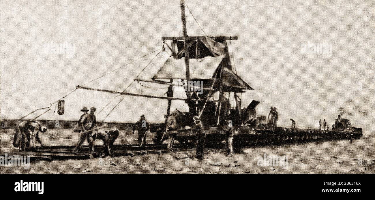 1914 - A rare newspaper photograph showing the building the Trans ...