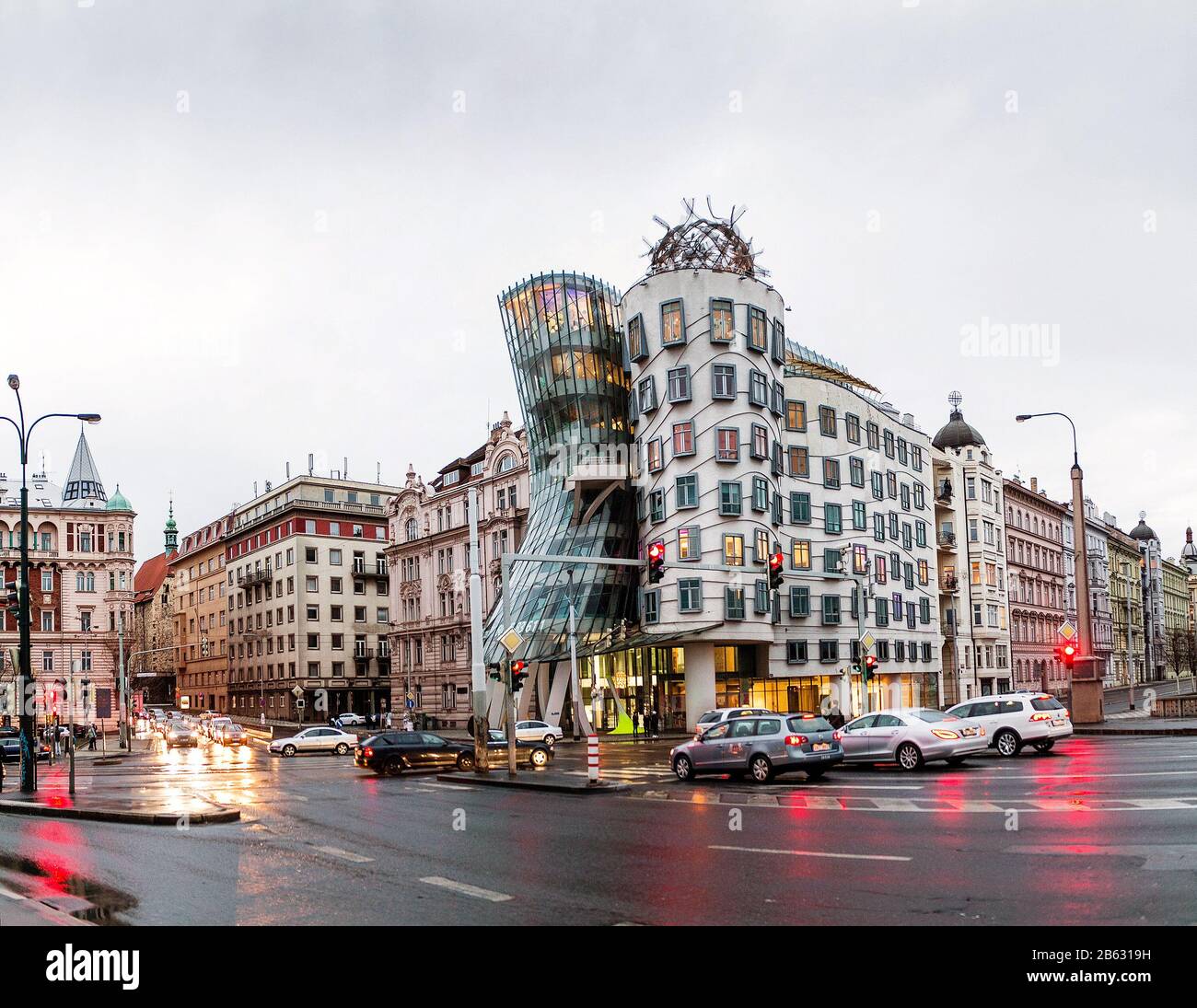 PRAGUE, CZECH REPUBLIC - 18 MARCH, 2017: The famous architectural ...