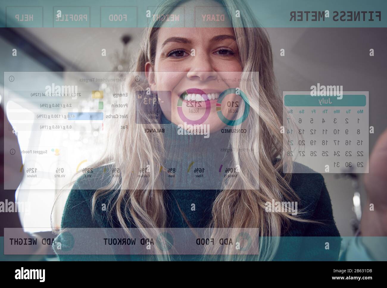 Woman computer screen from behind hi-res stock photography and images ...