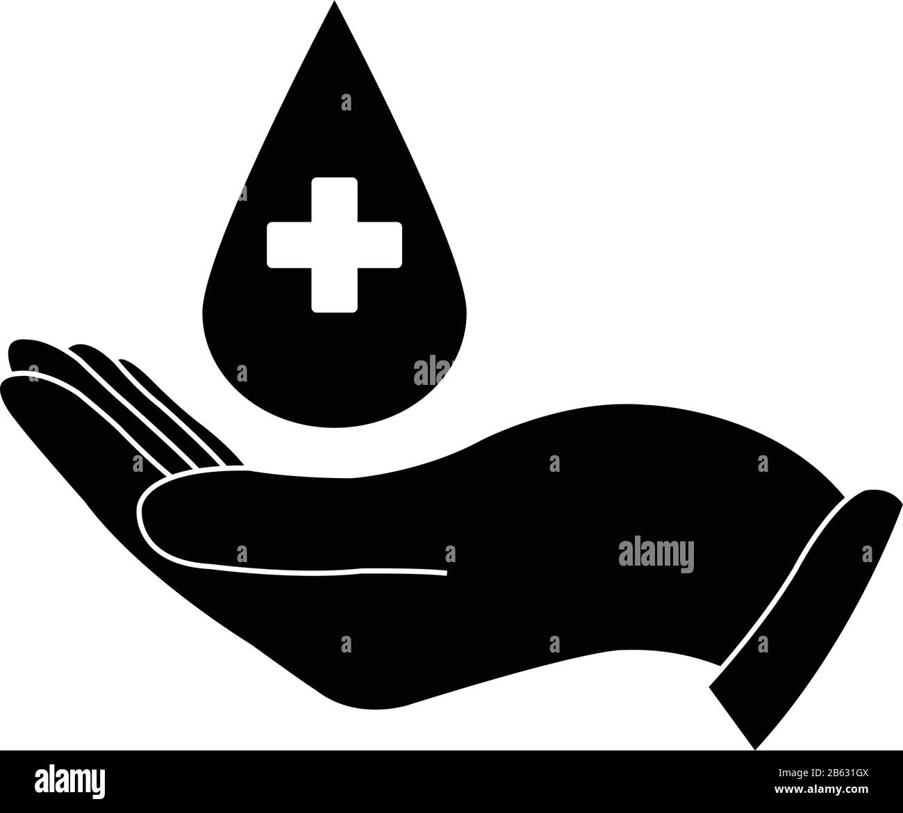 hand holding blood transfusion icon Stock Vector Image & Art - Alamy