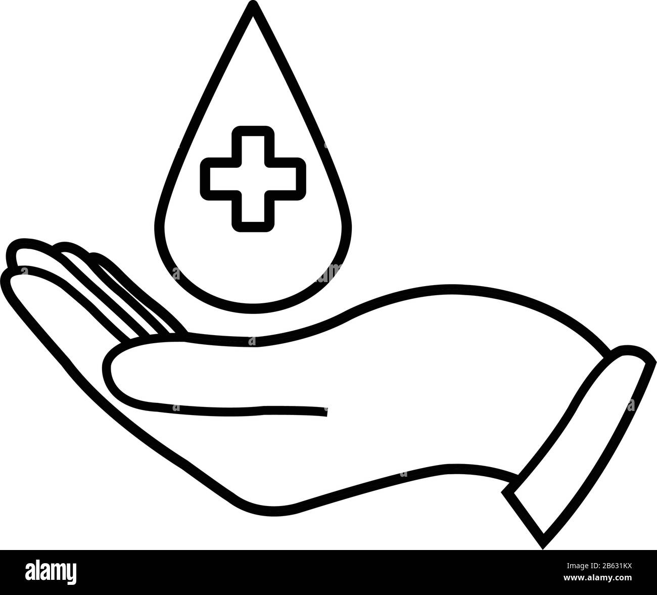 hand holding blood transfusion icon Stock Vector Image & Art - Alamy