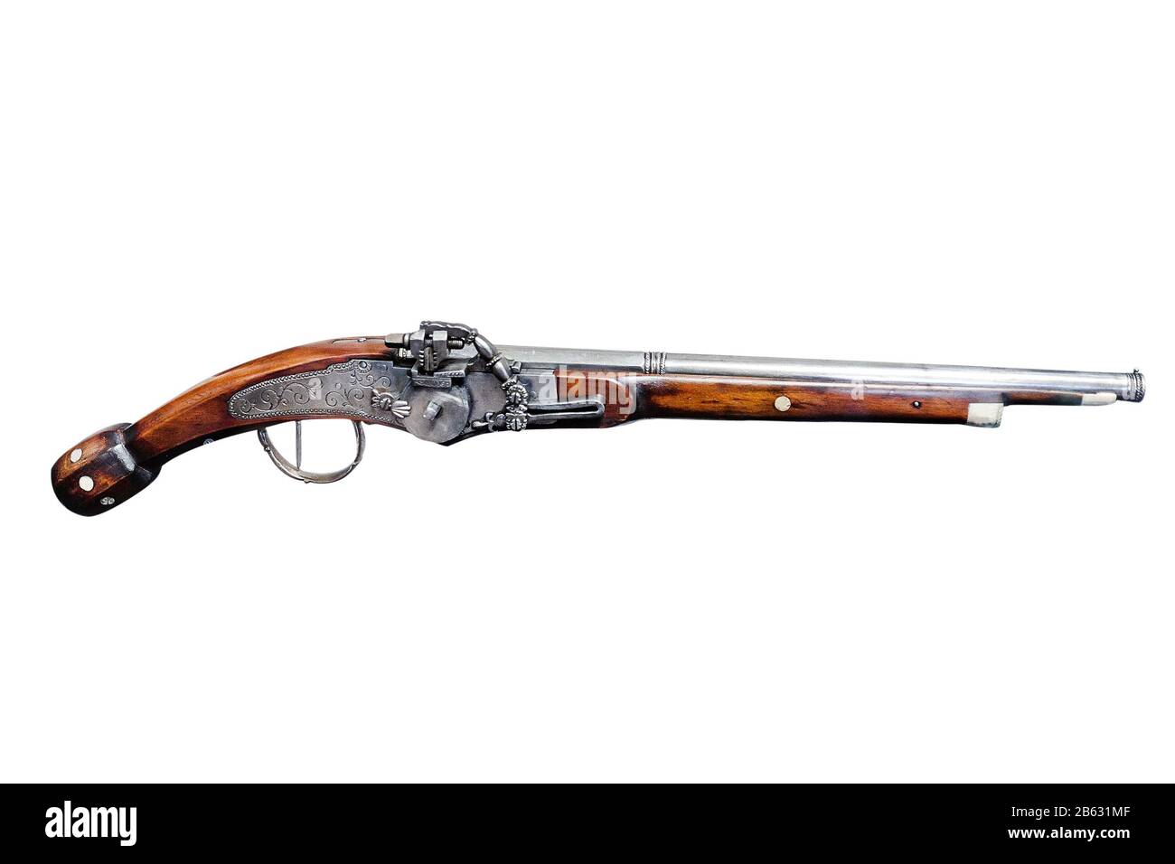 Ancient old-fashioned pistol in steam punk style Stock Photo - Alamy