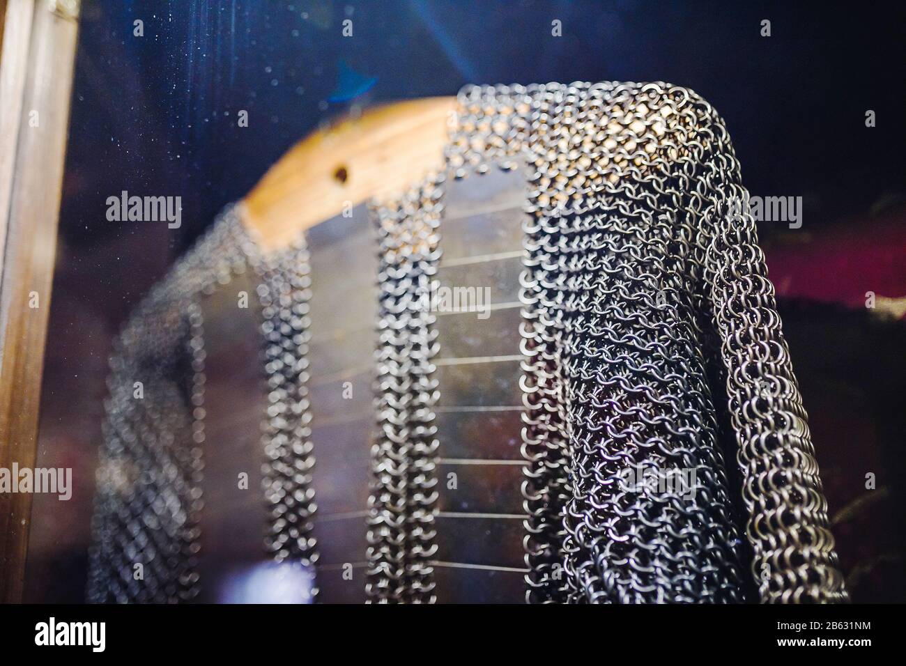 PRAGUE, CZECH REPUBLIC, 19 MARCH 2017: medieval armor of metal helmet ...