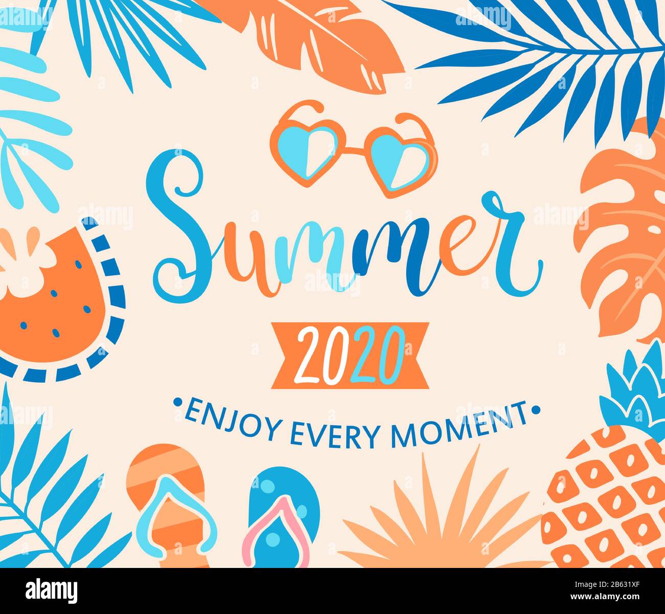 Template welcome tropical design Stock Vector Images - Alamy