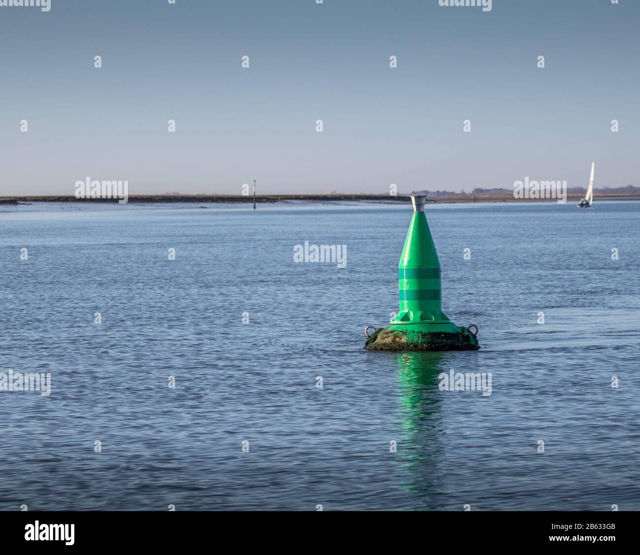 Marina or harbour entrance with port and starboard hi-res stock ...