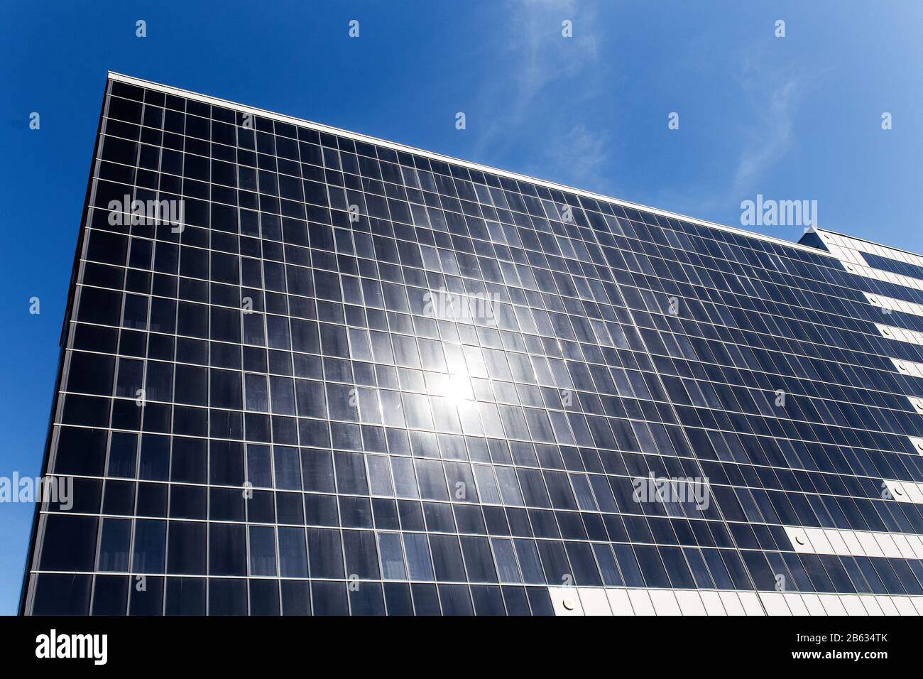 modern glass building architecture in Ufa, Russia in a Sunny weather ...