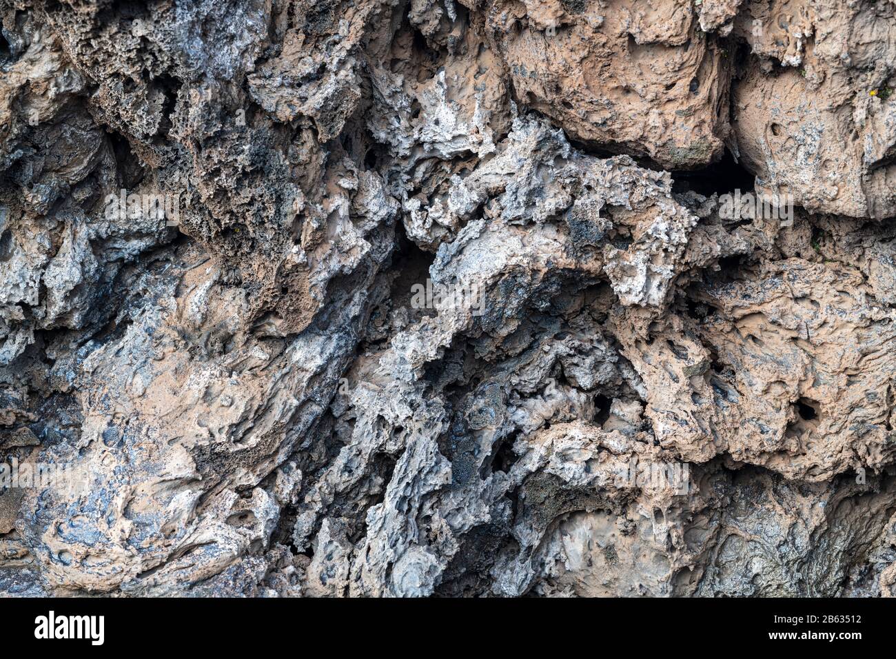 Abstract volcanic rock at the Lava Beds National Monument, California ...