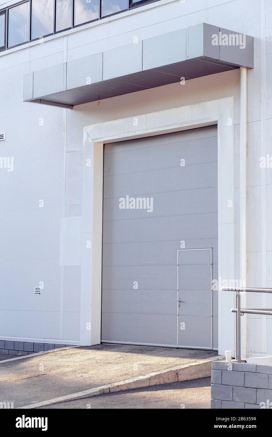 cargo gate in an industrial building Stock Photo - Alamy