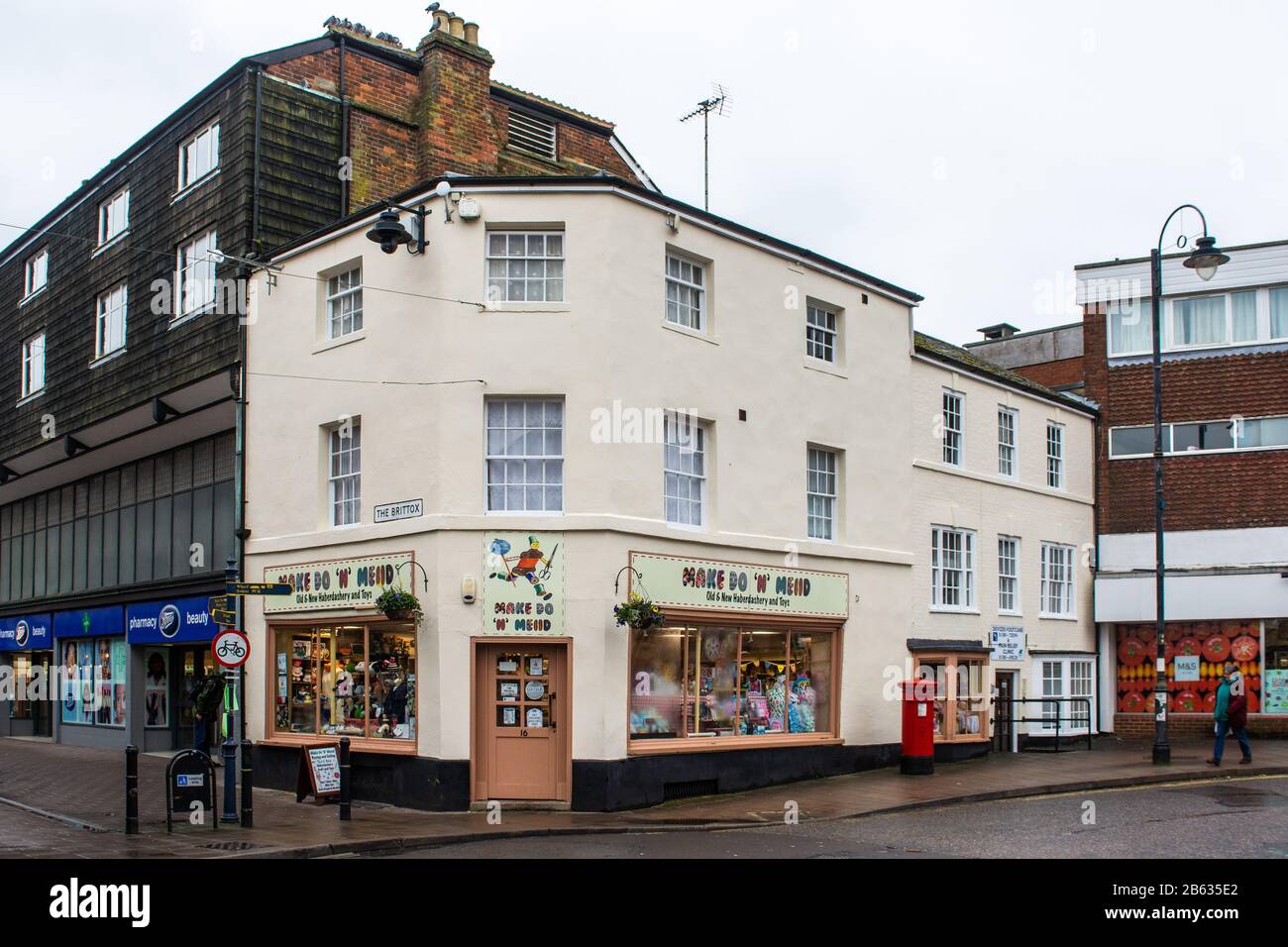 "Make do n mend" a haberdashery and toy shop at one end of the Brittox ...