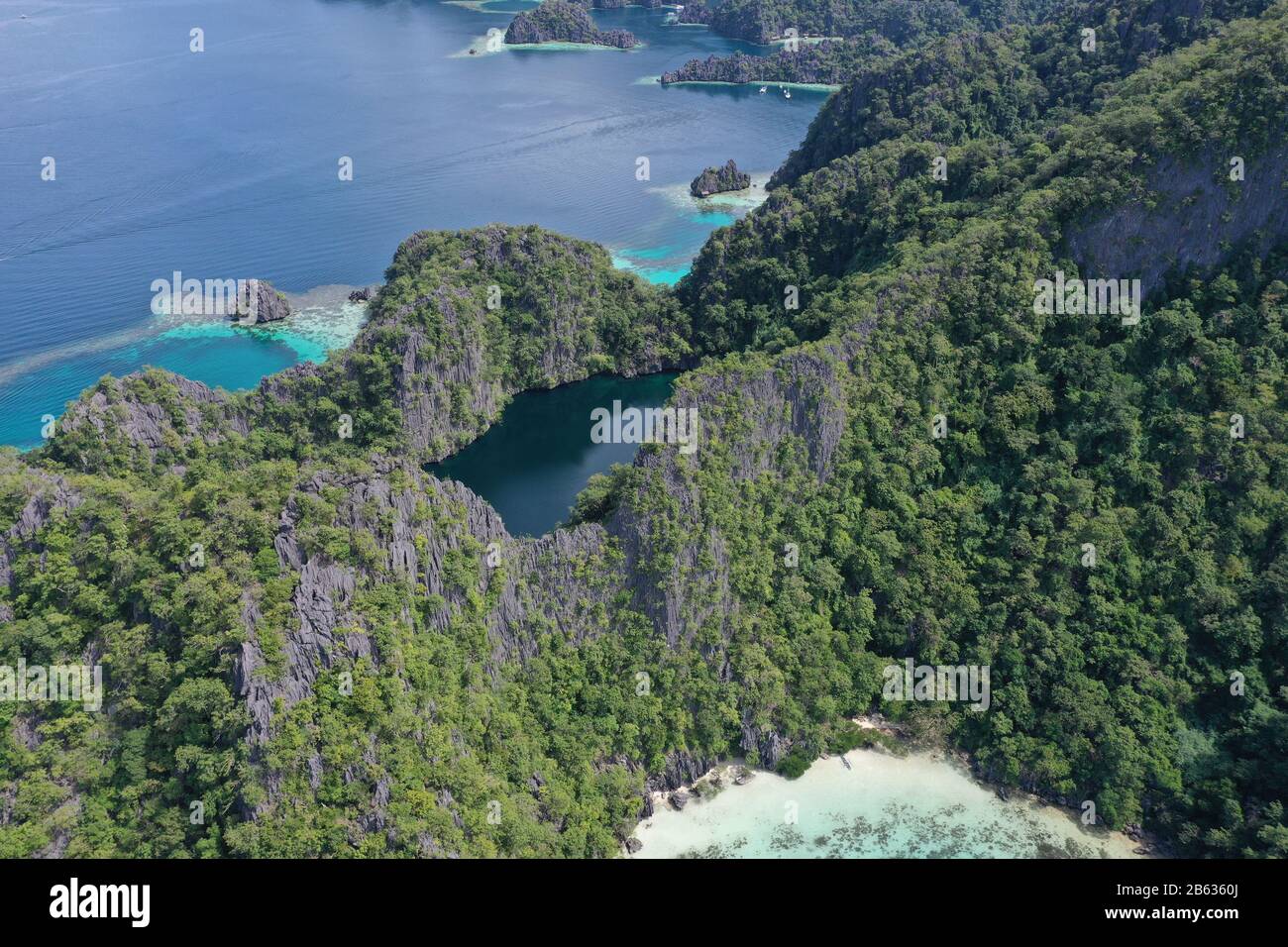 Aerial view of Coron island in Palawan, Philippines Stock Photo - Alamy