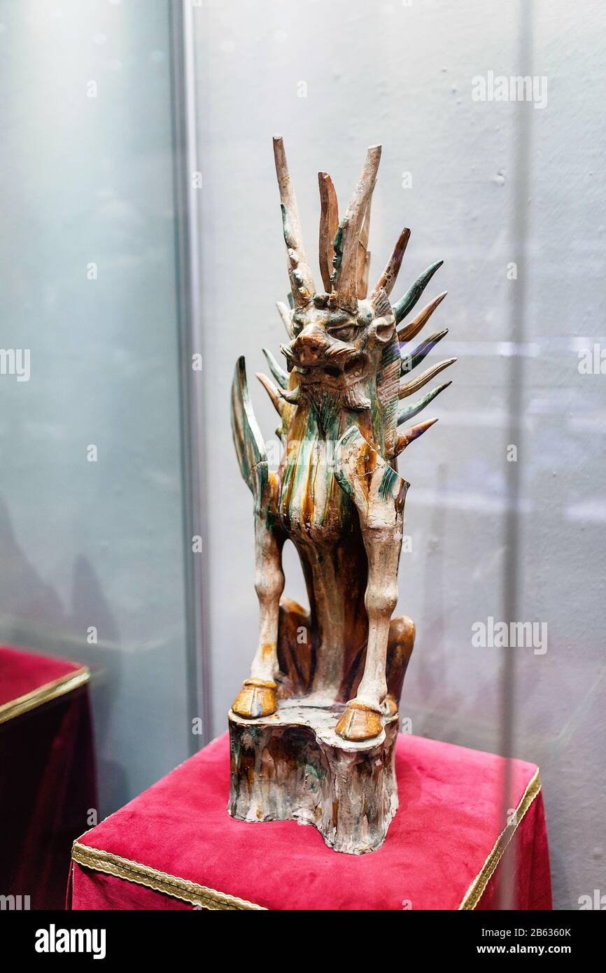 PRAGUE, CZECH REPUBLIC, 19 MARCH 2017: Ancient Asian religious figurine ...