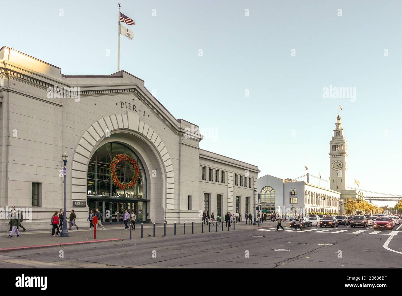 The ferry building marketplace pier at the embarcadero san francisco hi ...