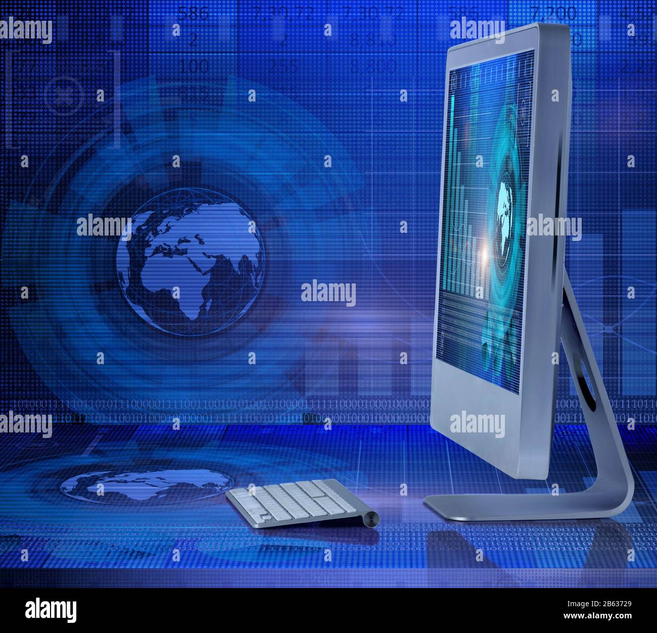 The computer screen in business concept Stock Photo - Alamy