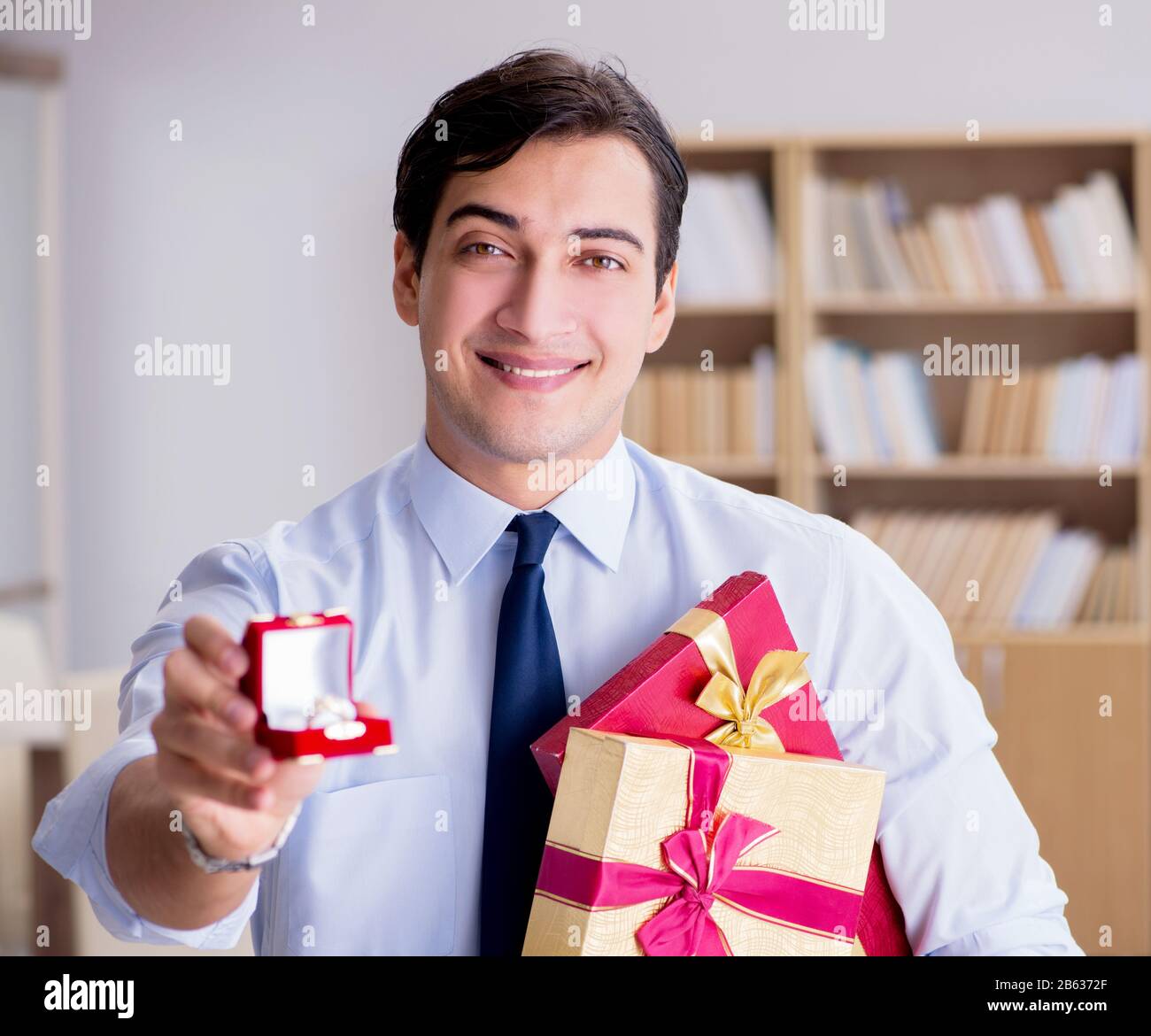 The romantic concept with man making marriage proposal Stock Photo - Alamy
