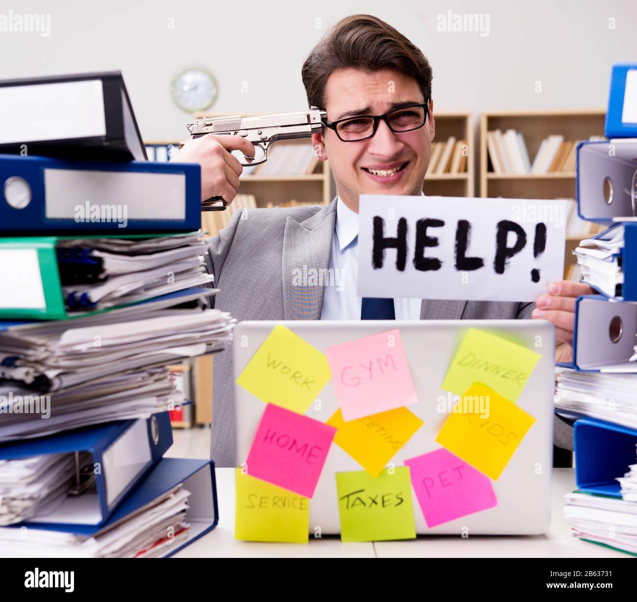 The busy businessman asking for help with work Stock Photo - Alamy