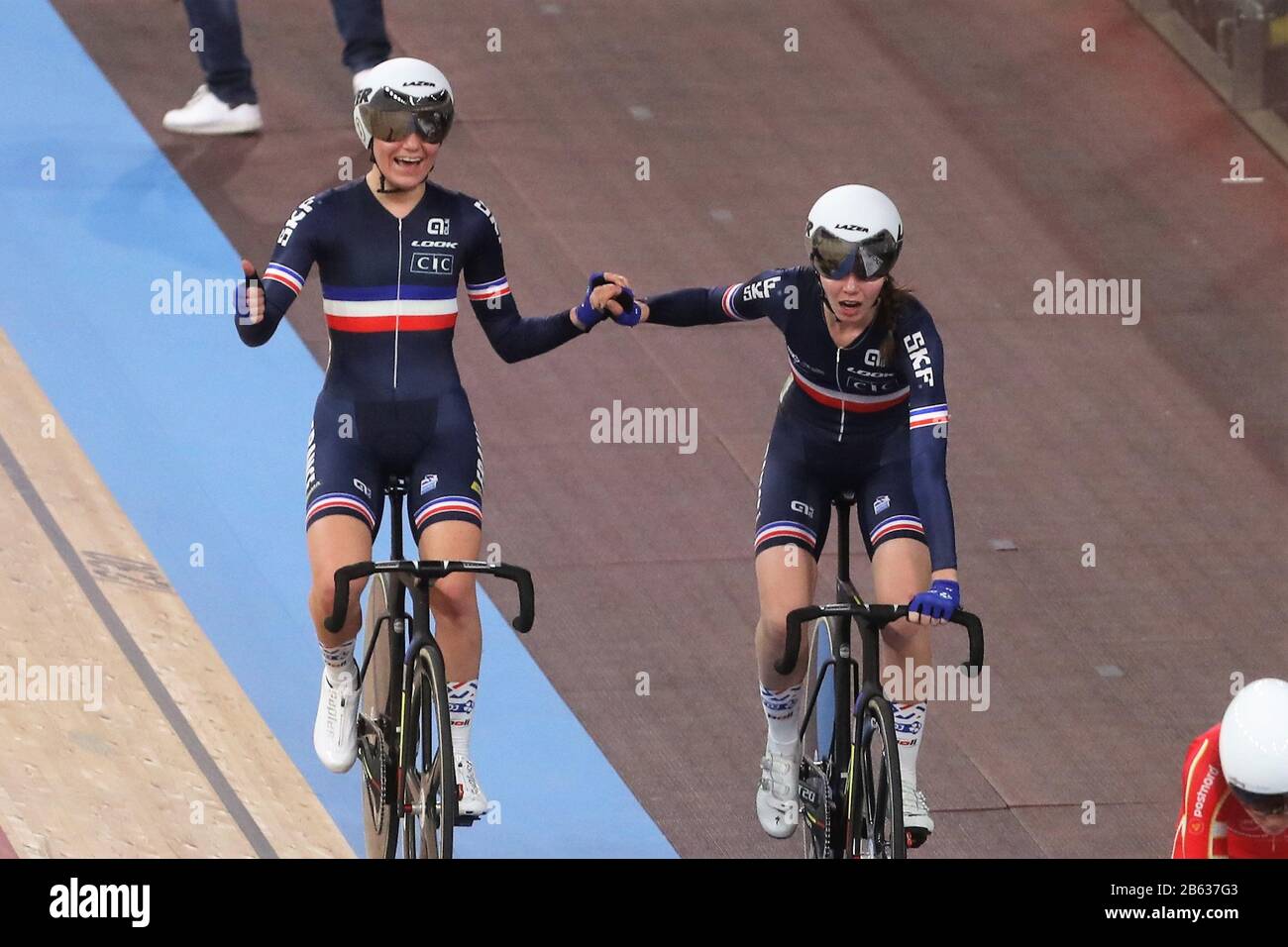 Clara Copponi and Marie Le Net of France Women's Madison Final during ...