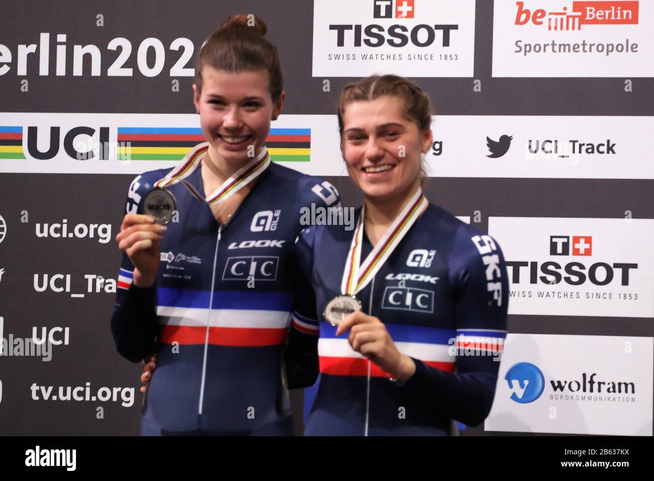 Clara Copponi and Marie Le Net of France Women's Madison - Podium ...