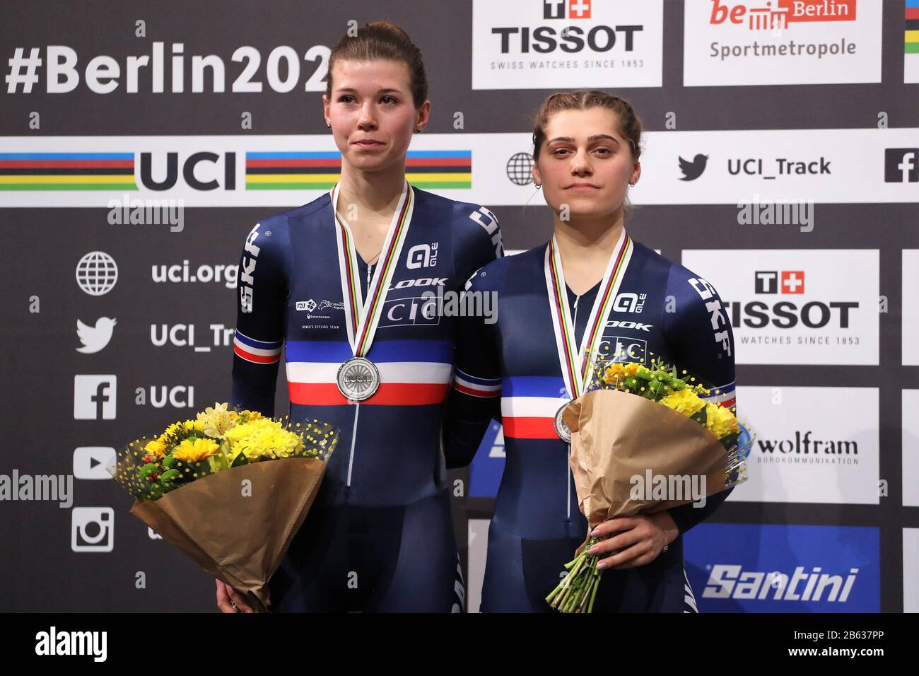 Clara Copponi and Marie Le Net of France Women's Madison - Podium ...