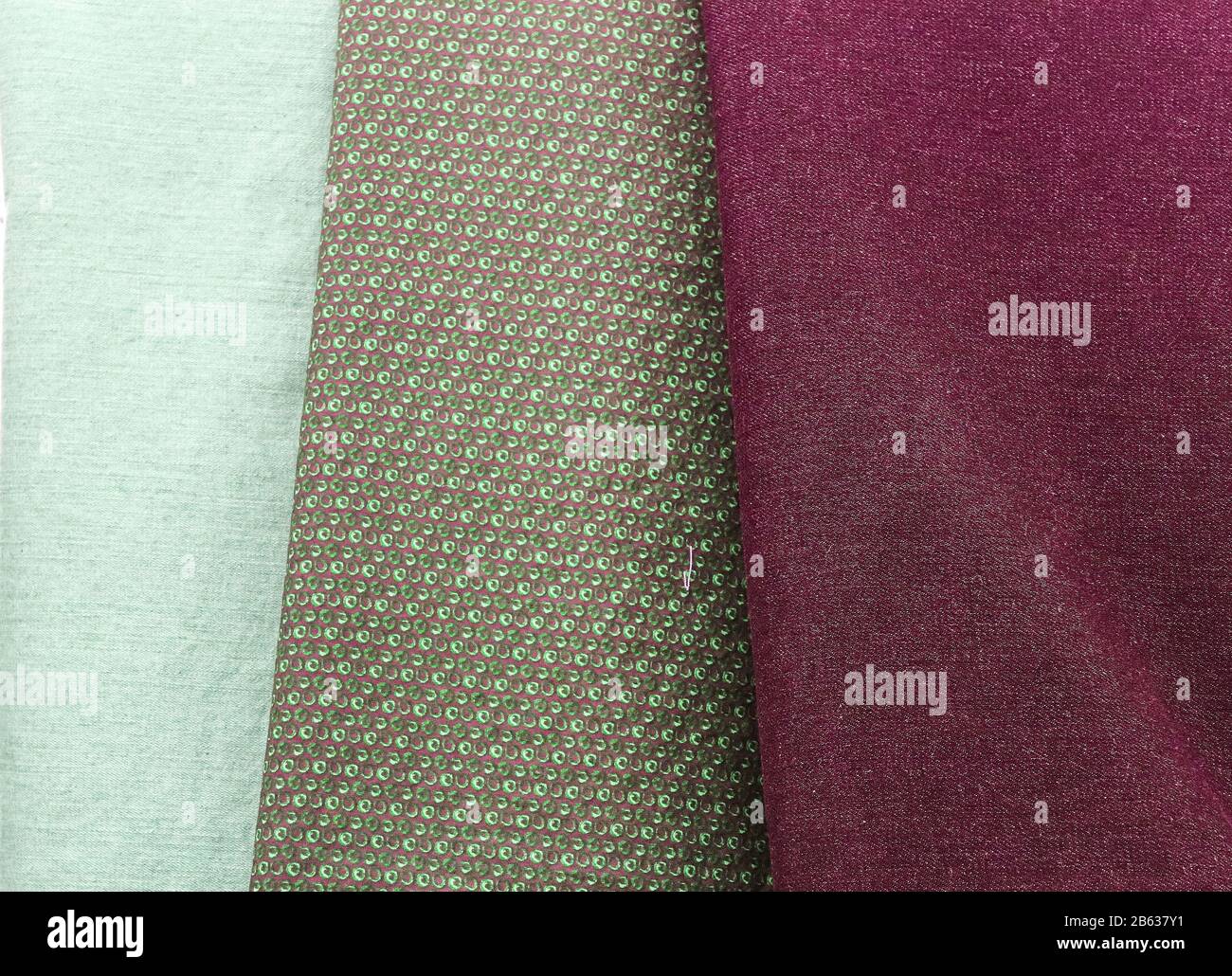 Colorful folded textile and fabric texturs in a close up view Stock ...