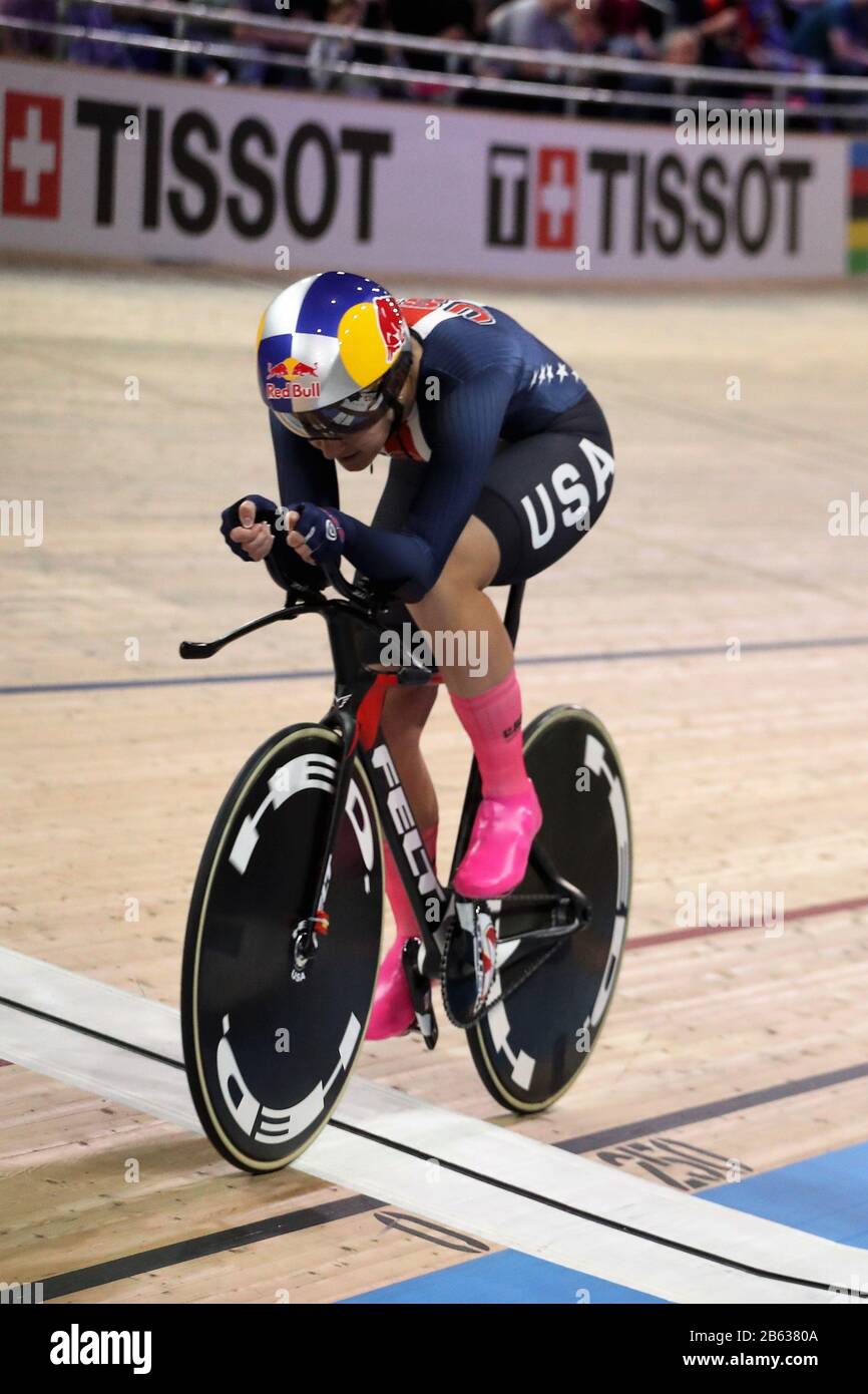Chloe Dygert of USA Women's Individual Pursuit - Finals during the 2020 ...