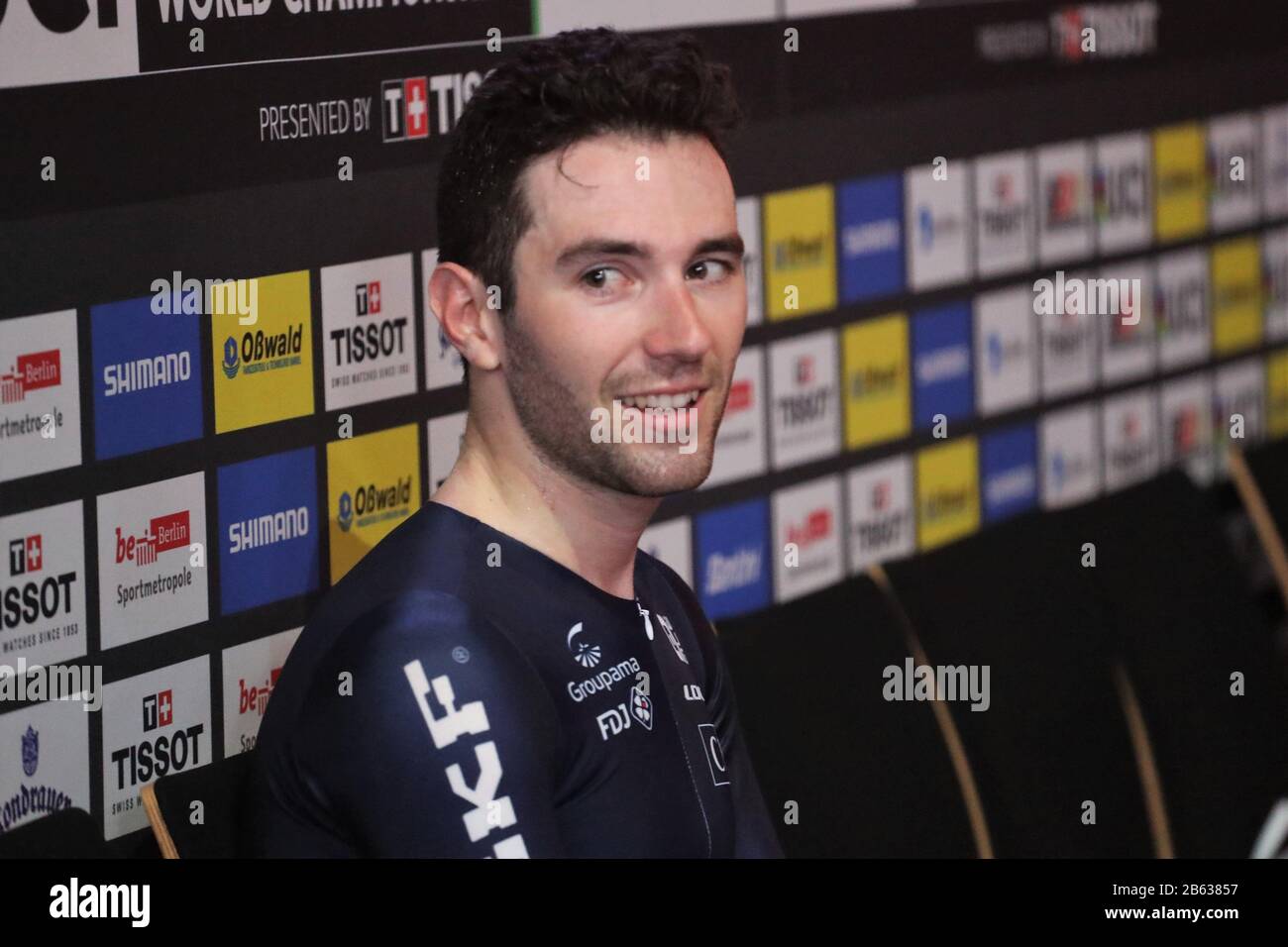 Benjamin Thomas of France Men's Omnium - Points Race during the 2020 ...