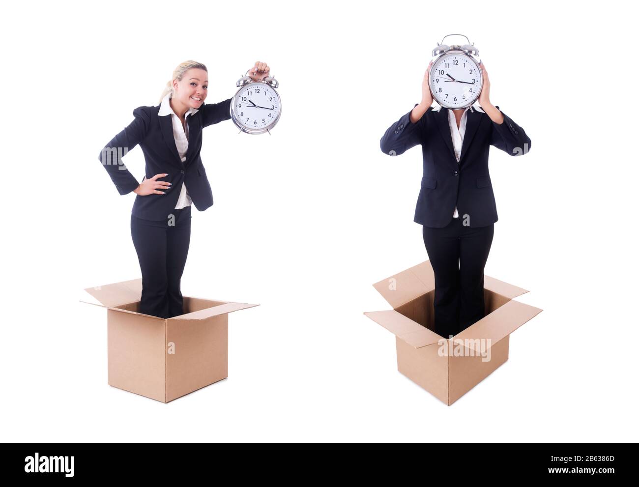 Woman time montage Cut Out Stock Images & Pictures - Alamy