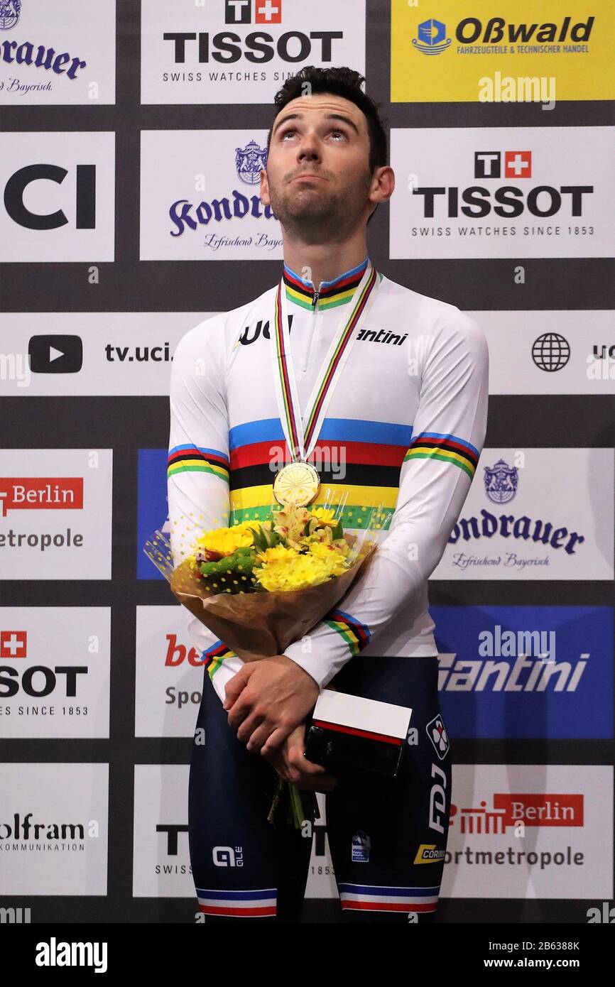 Benjamin Thomas of France Men's Omnium - Points Race Podium during the ...