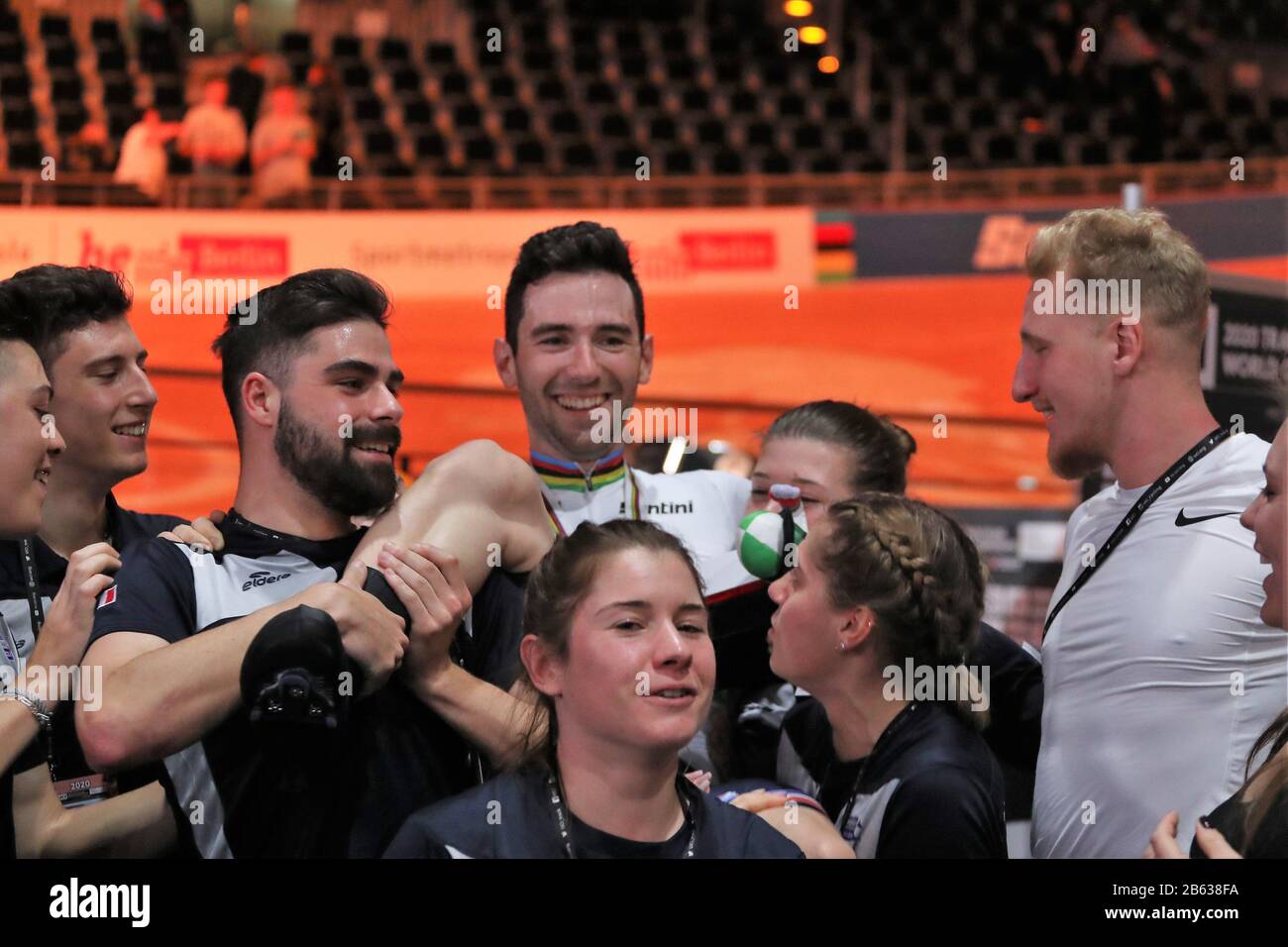 Benjamin Thomas of France Men's Omnium - Points Race Podium during the ...