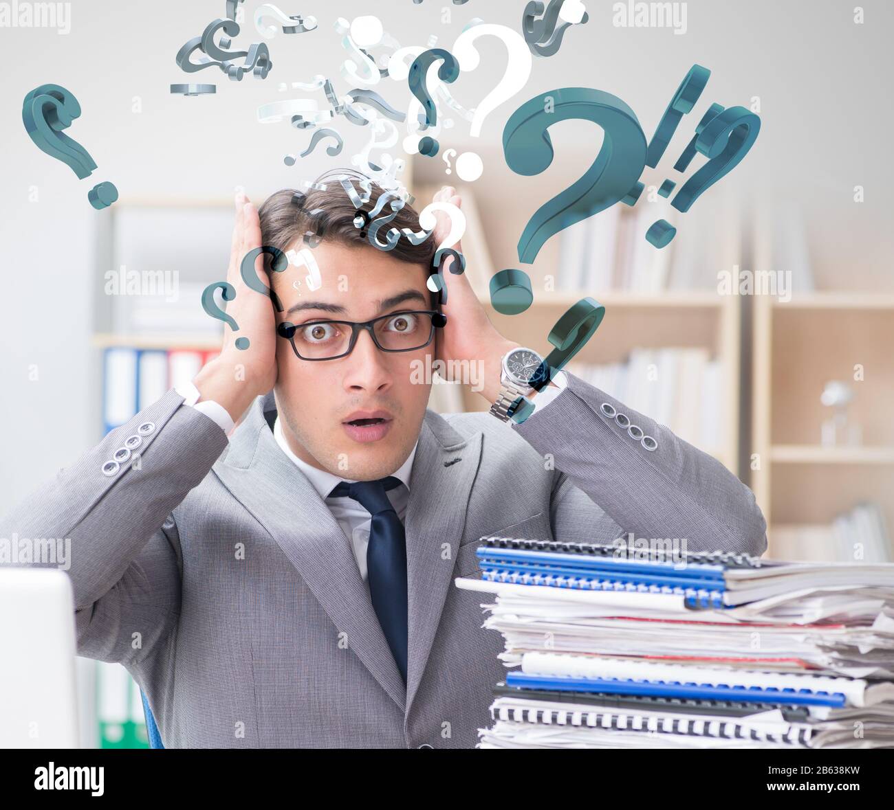 Concept many questions businessman hi-res stock photography and images ...