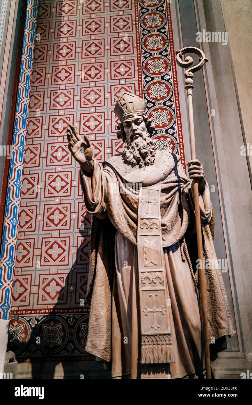 PRAGUE, CZECH REPUBLIC 19 MARCH 2017: A statue of a Catholic saint in ...