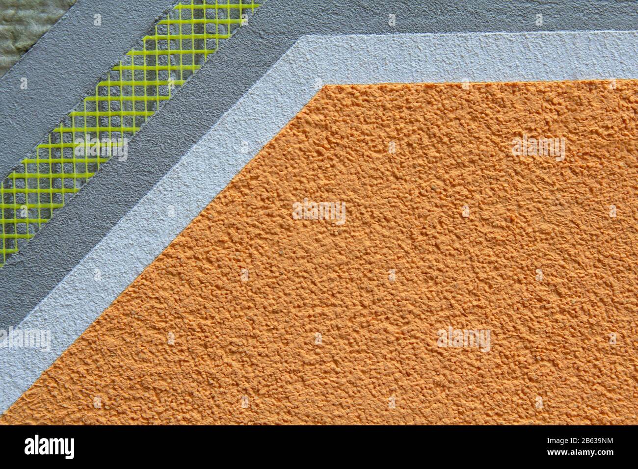 Outdoor insulation wall plastered wall cross section on the stand ...