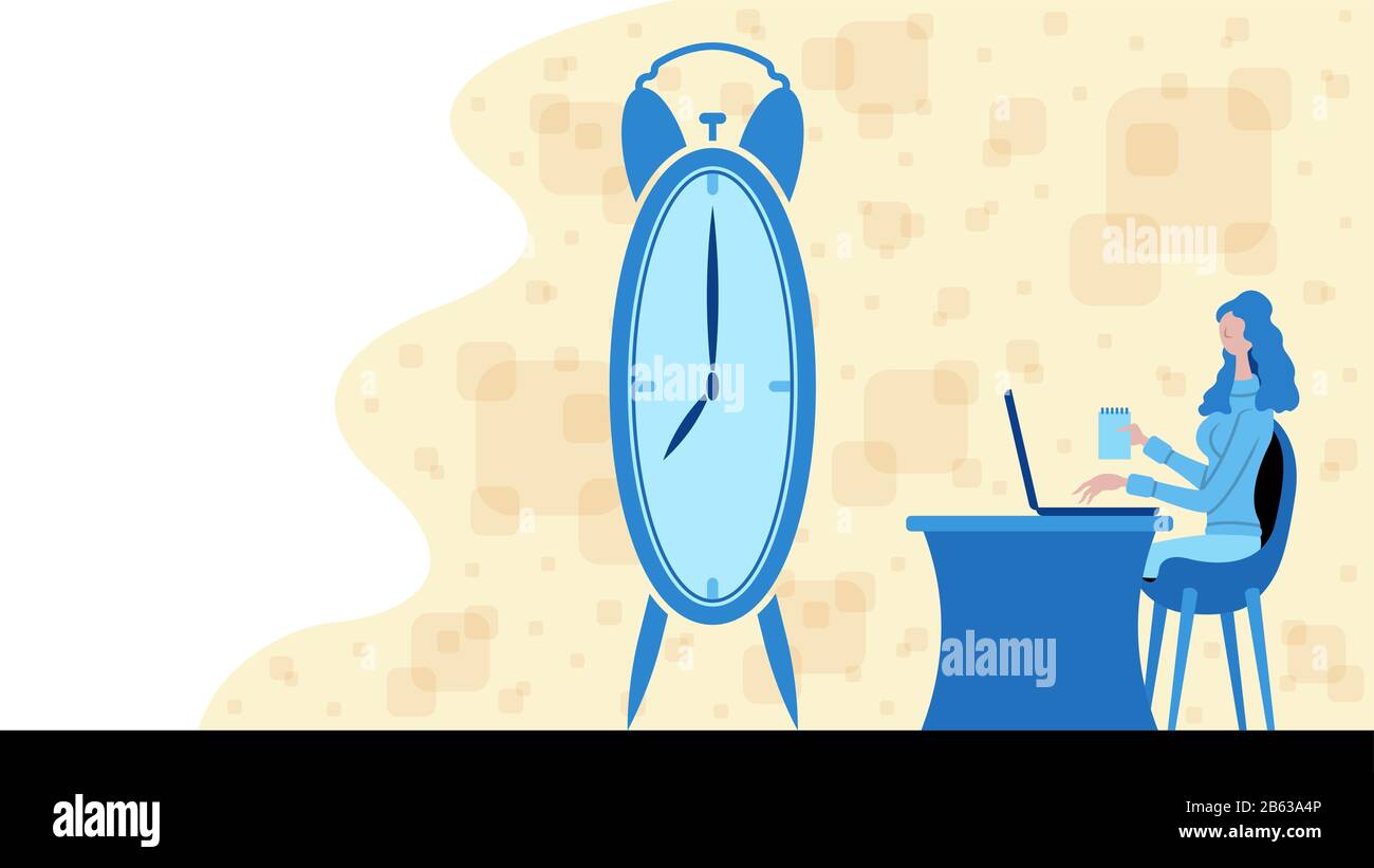 Digital clock woman Stock Vector Images - Alamy