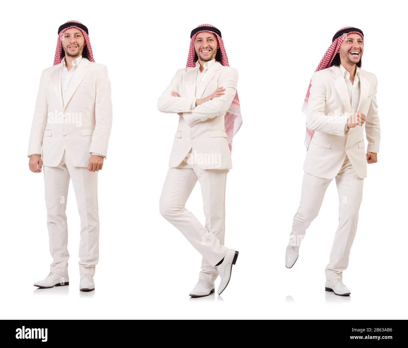 Smiling arab man in traditional Cut Out Stock Images & Pictures - Alamy