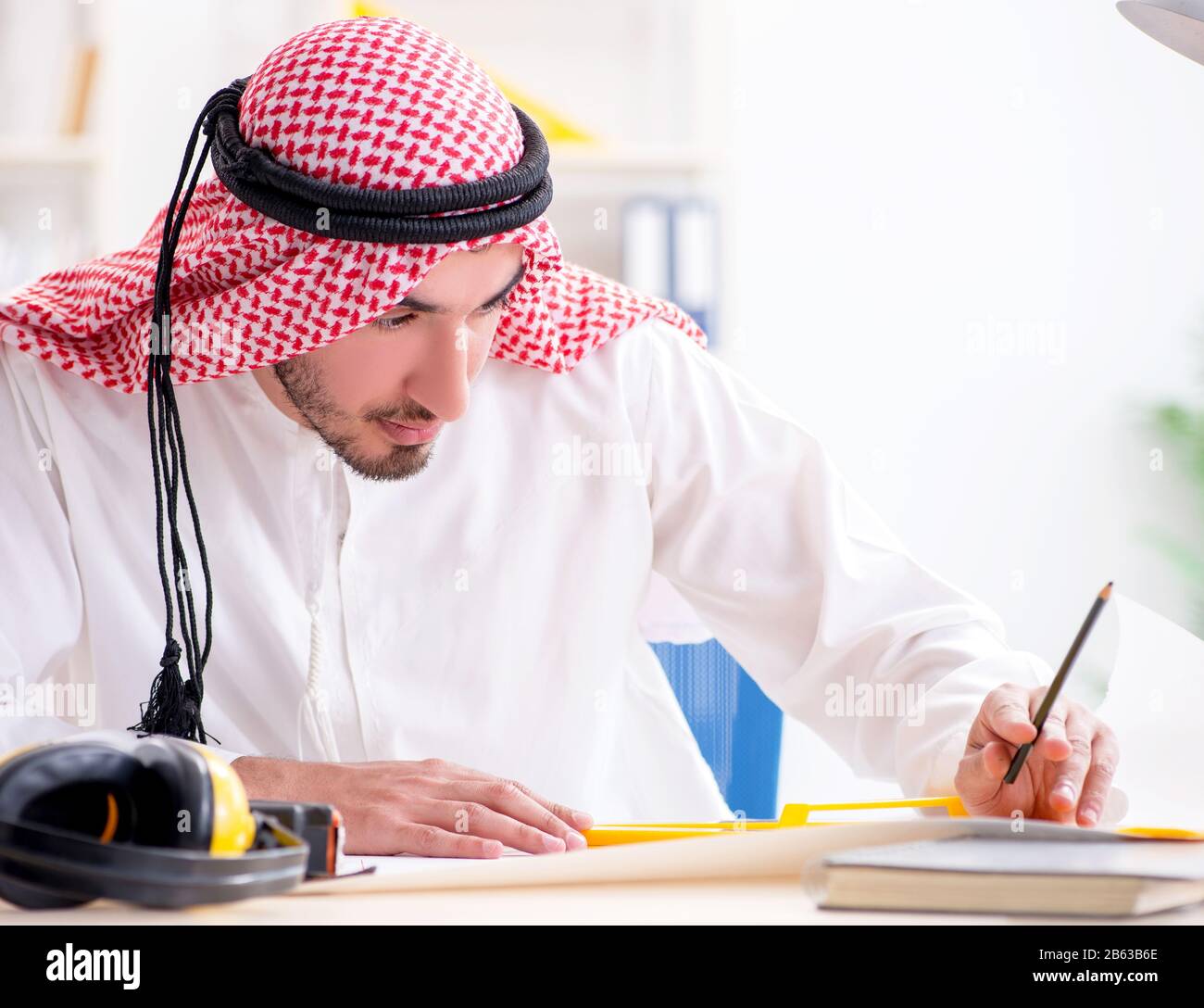 The arab engineer working on new project Stock Photo - Alamy