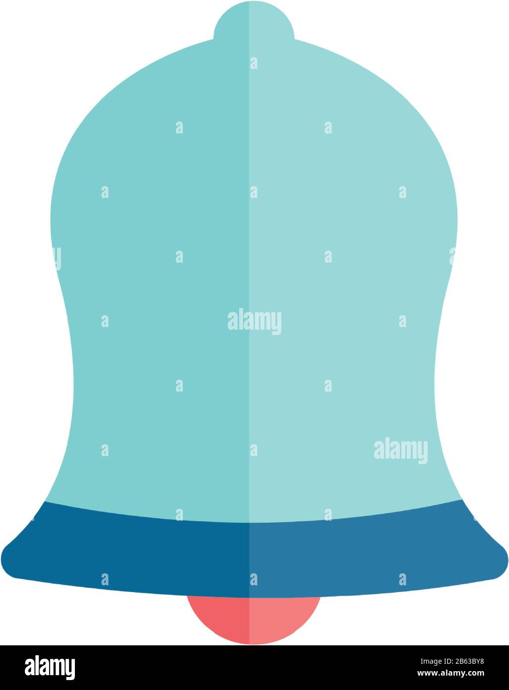Bell flat style icon design, Ring alert alarm call jingle handbell ...