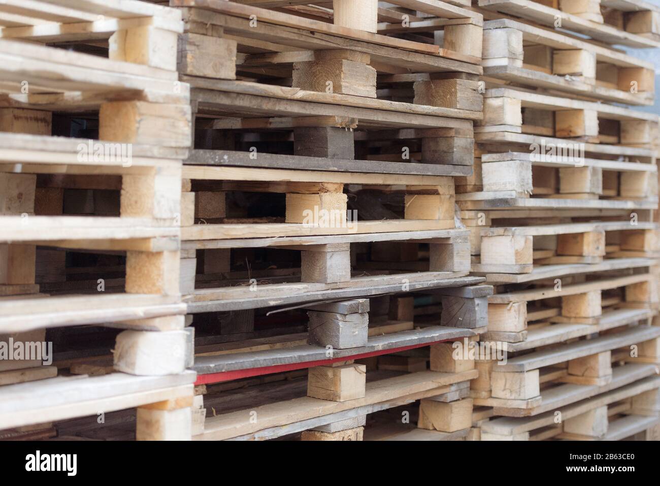 Pallets. A range of wooden pallets. Inventory for shipment in the ...