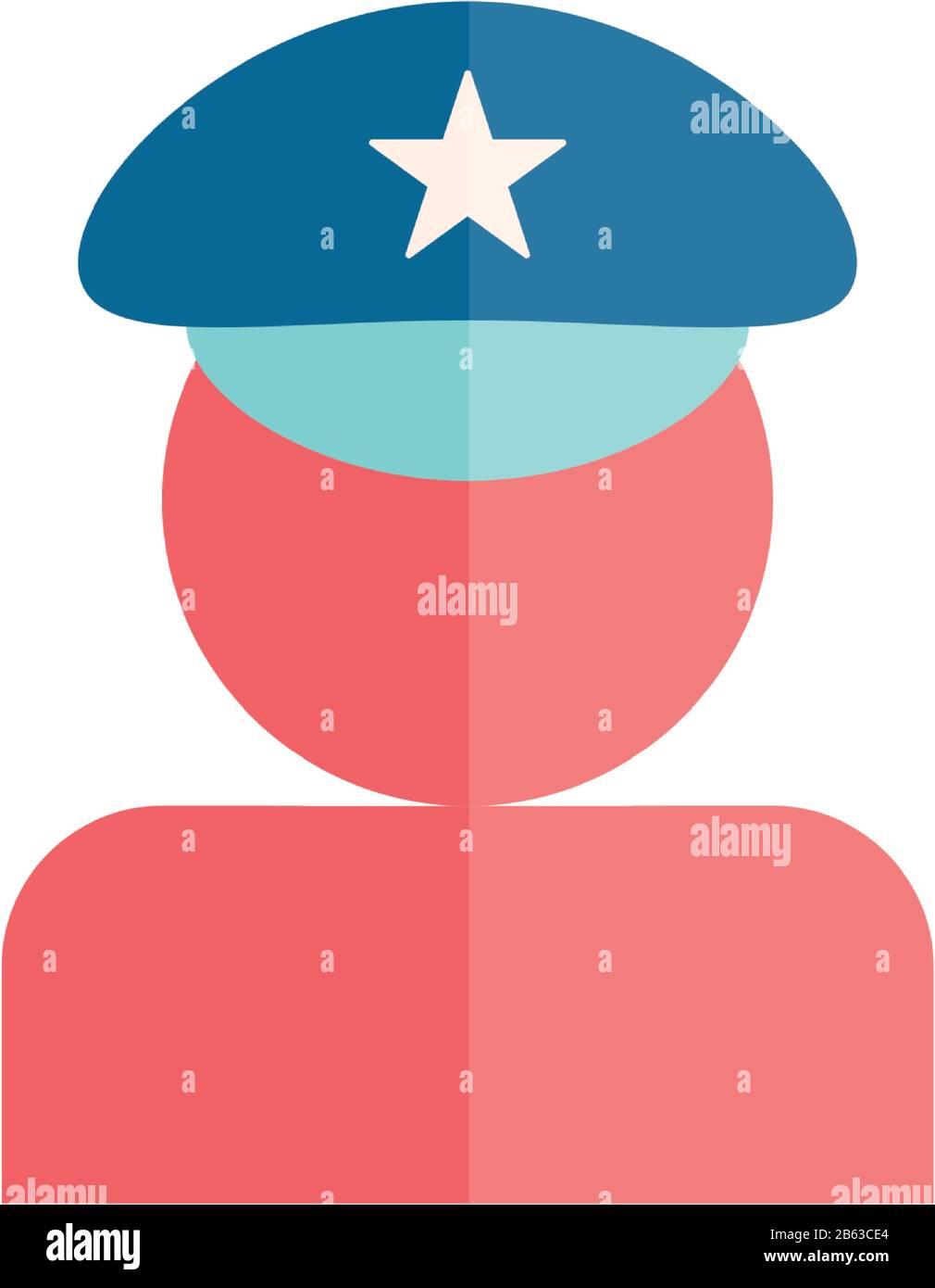 policeman avatar flat style icon design, Officer cop security law ...