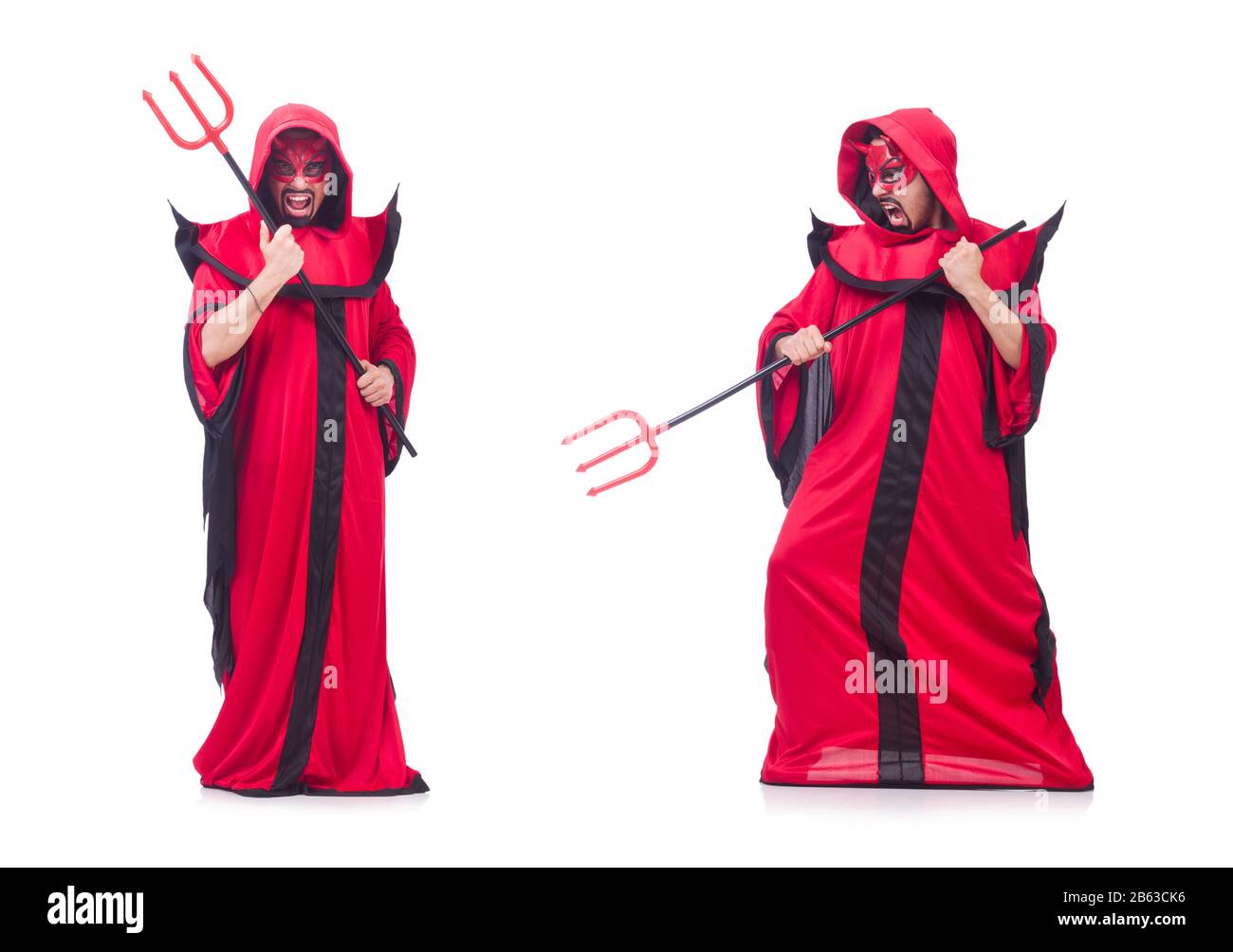 The man devil in red costume Stock Photo - Alamy
