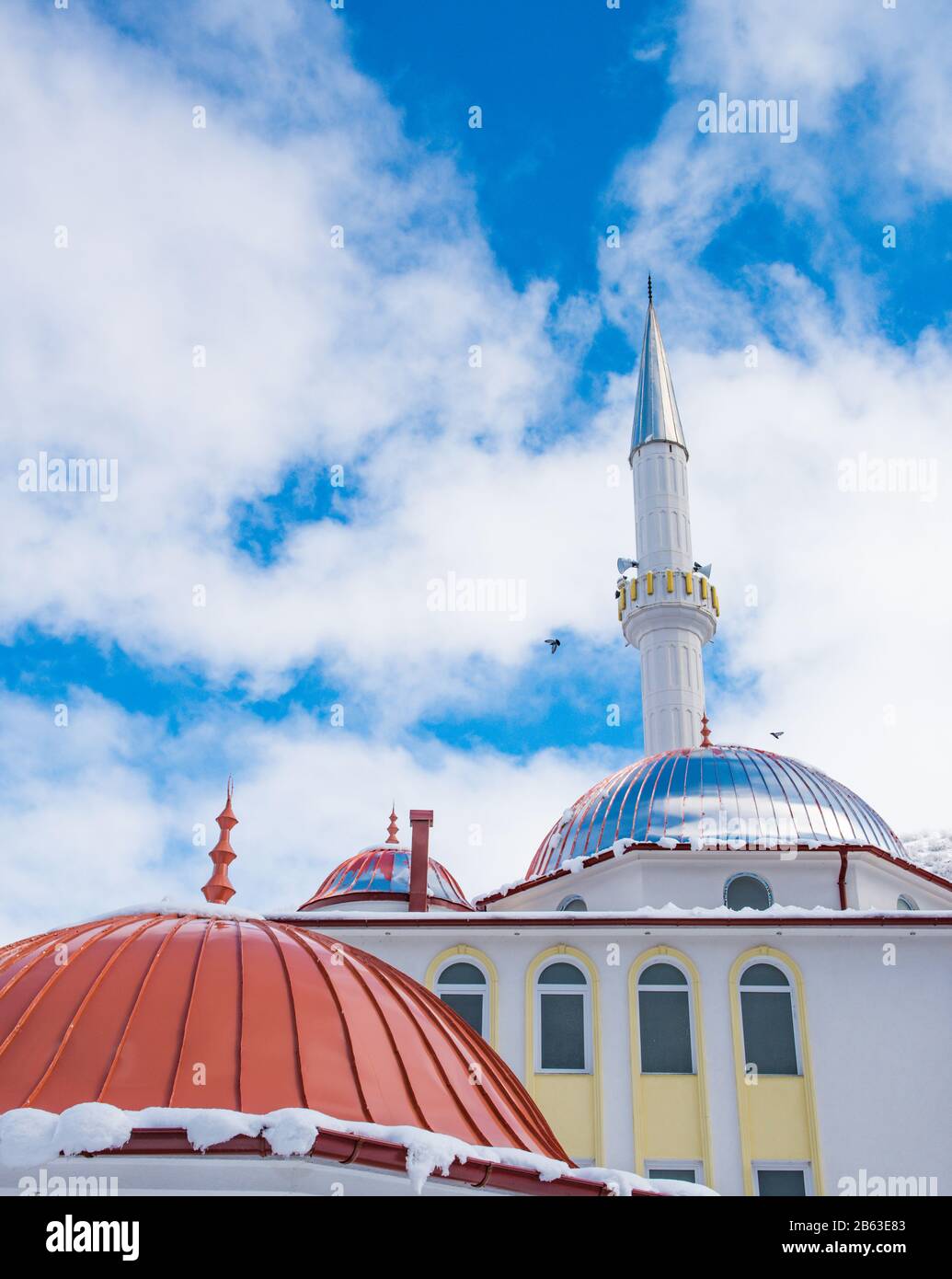 Scenic view of red mosque Stock Photo - Alamy