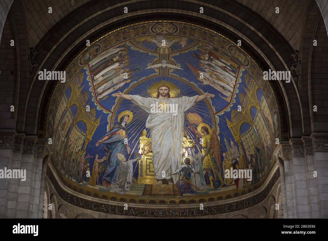 Jesus Christ in Majesty depicted in the mosaic by French artist Luc ...