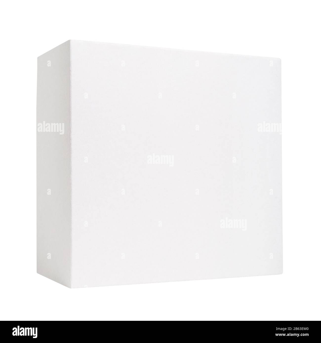 White square cardboard paper box isolated on white background Stock ...