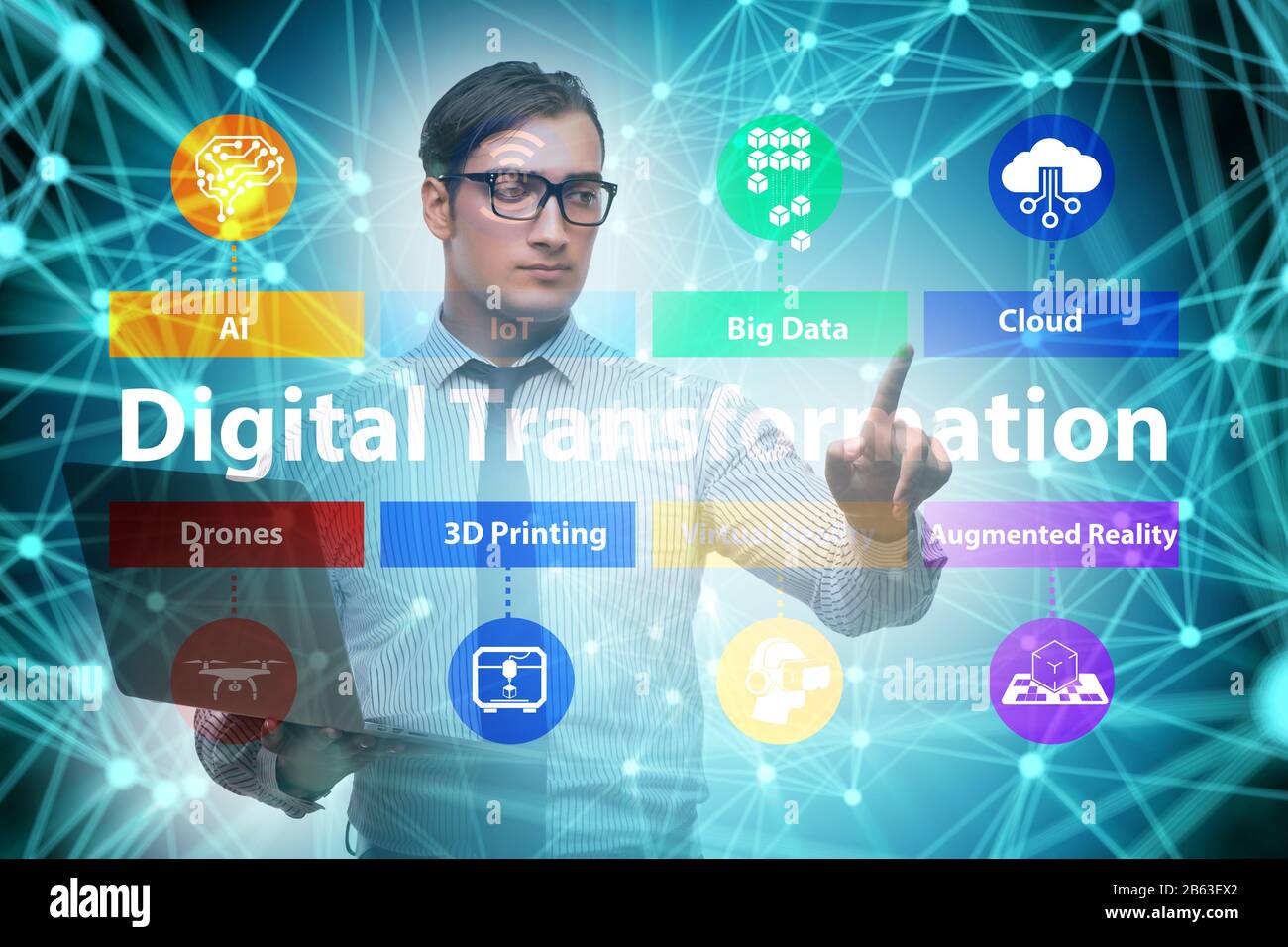 Digital transformation and digitalization technology concept Stock ...