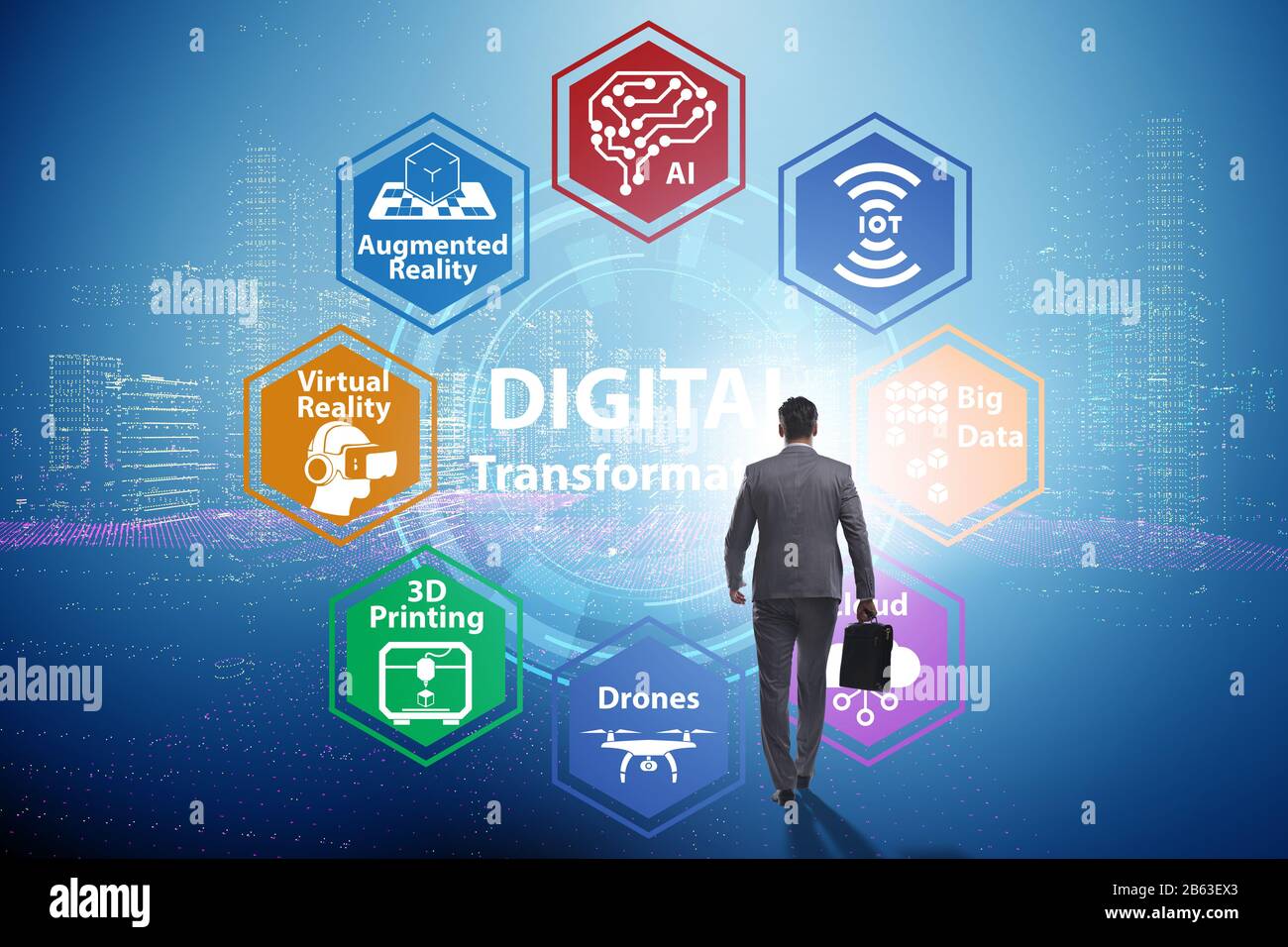 Digital transformation and digitalization technology concept Stock ...