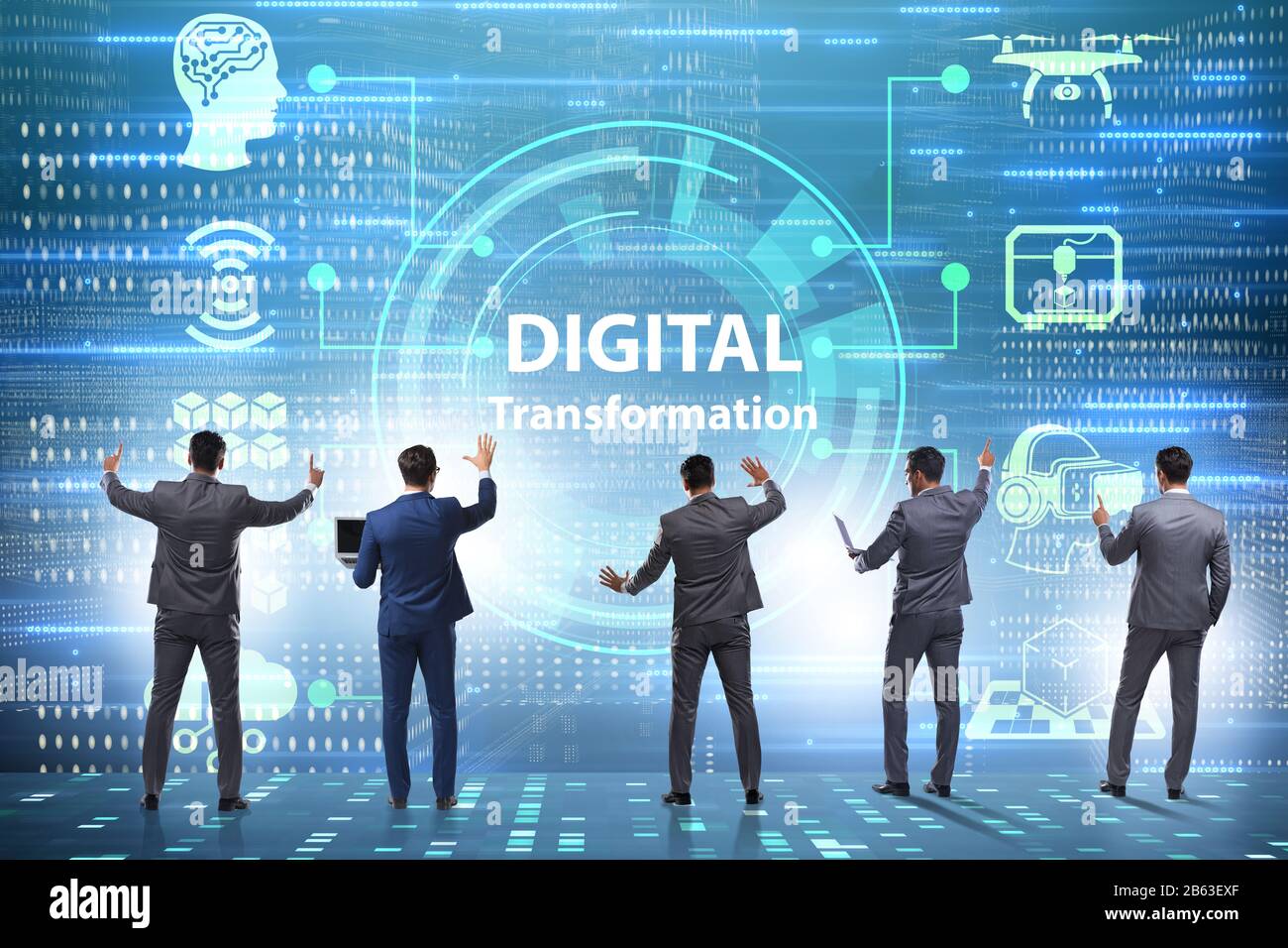 Digital transformation and digitalization technology concept Stock ...