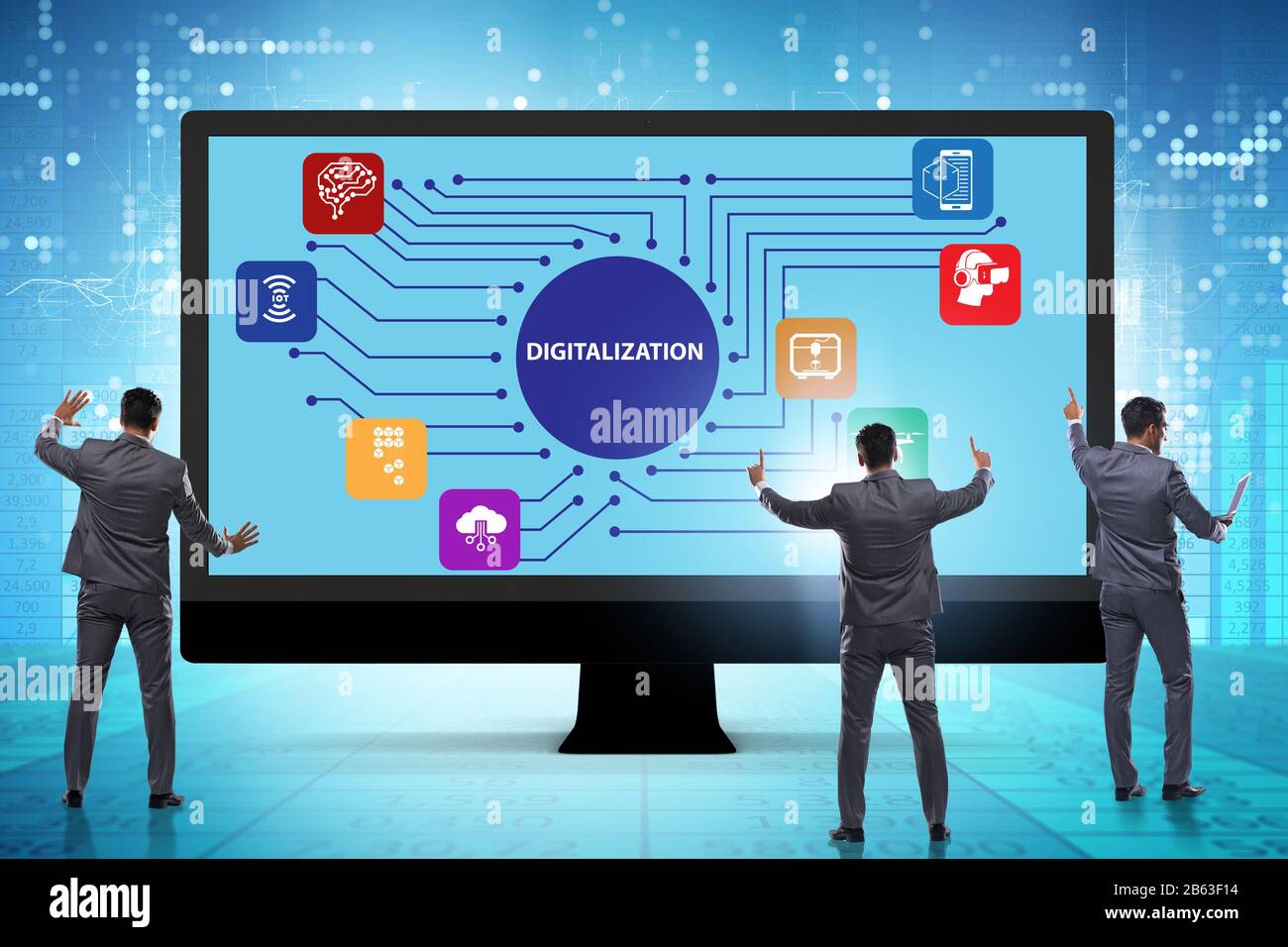 Digital transformation and digitalization technology concept Stock ...