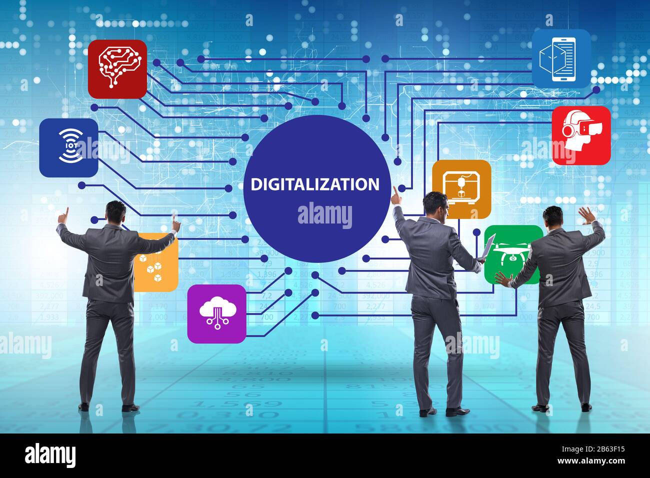 Digital transformation and digitalization technology concept Stock ...