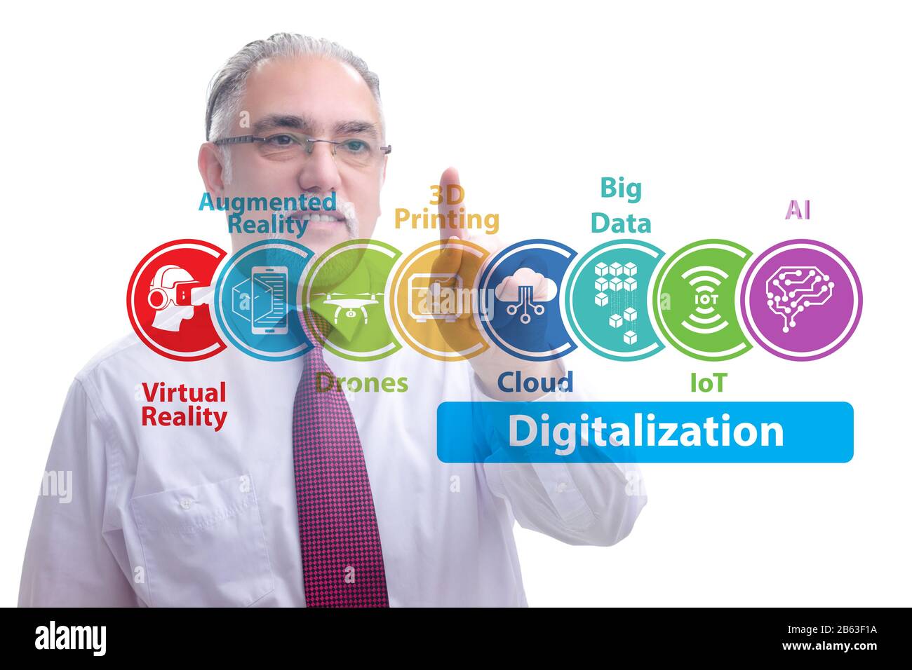 Digital transformation and digitalization technology concept Stock ...